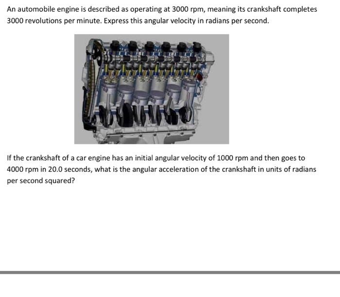 Solved An automobile engine is described as operating at | Chegg.com
