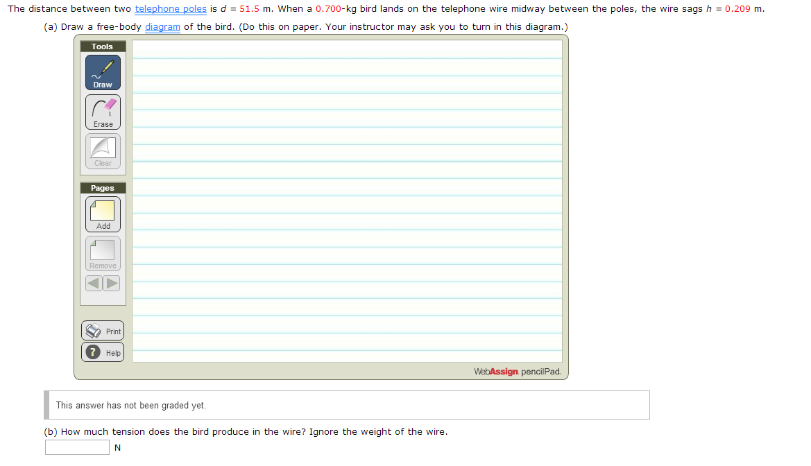Solved The distance between two telephone poles is d = 51.5 | Chegg.com