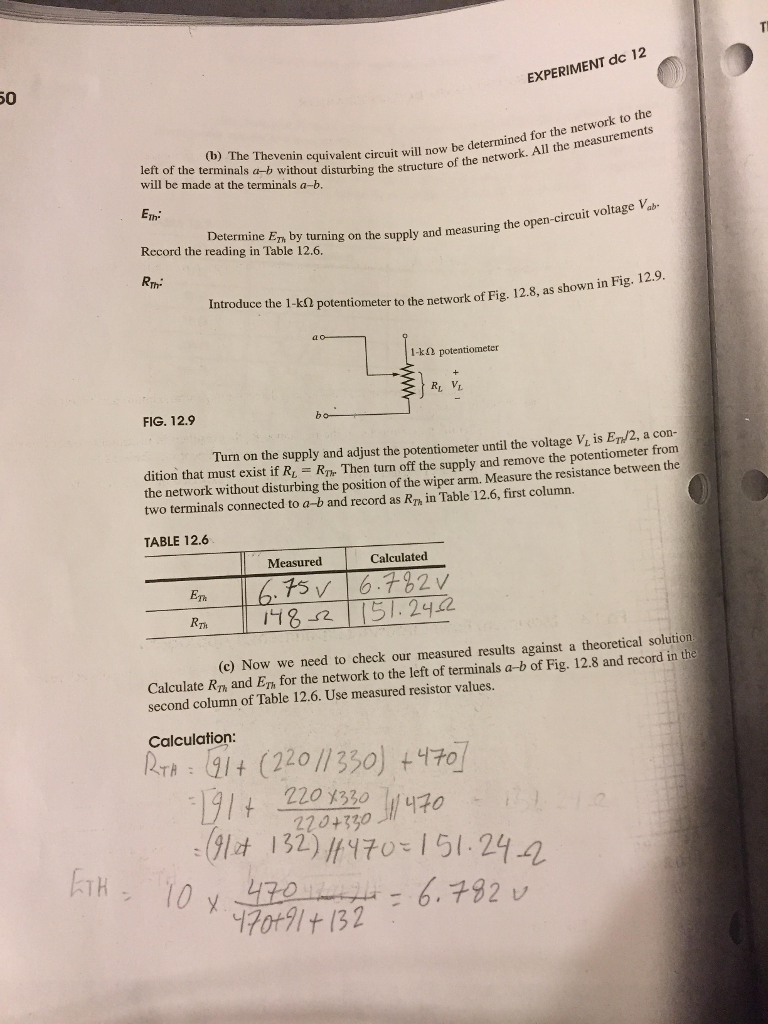Solved rt 3 Maximum Power Transfer (Experimental Approach) | Chegg.com
