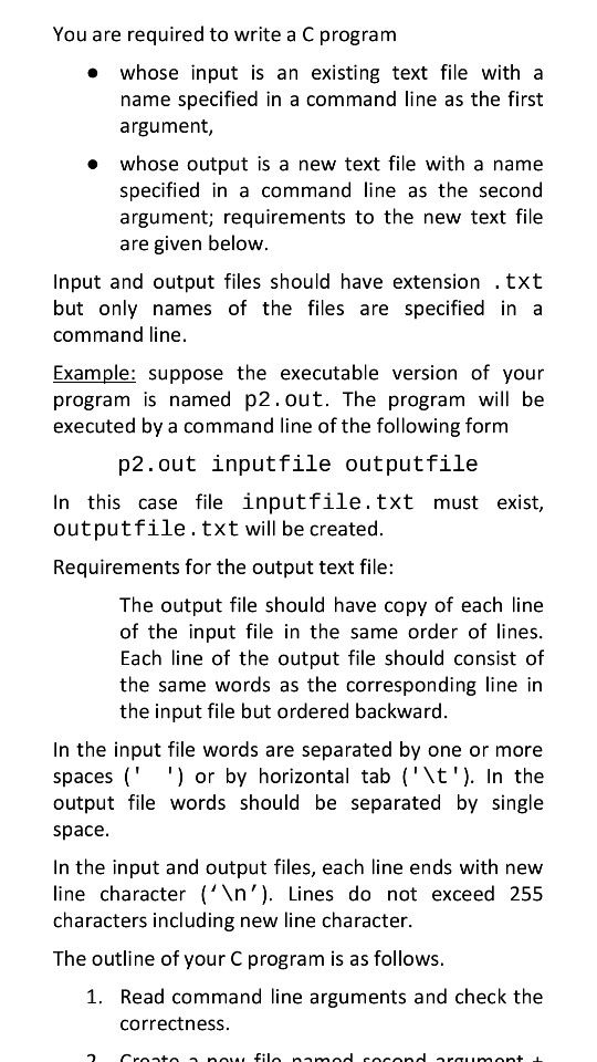 Solved You are required to write a C program » whose input | Chegg.com