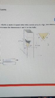 Solved A whistle is made of square tube with a notch cut in | Chegg.com