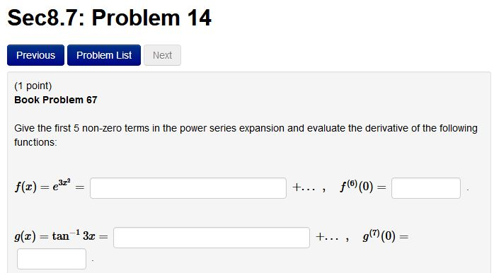 Solved Sec8.7: Problem 14 Previous Problem List Next (1 | Chegg.com Solved Sec8.7: Problem 14 Previous Problem List Next (1 | Chegg.com