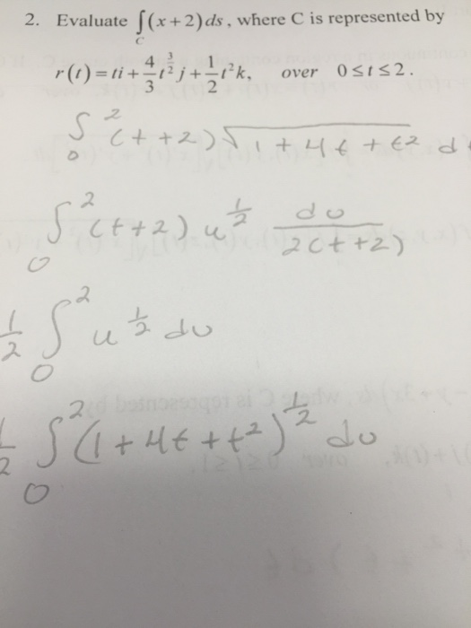 Solved Evaluate integral_C (x+2) ds, where C is represented | Chegg.com