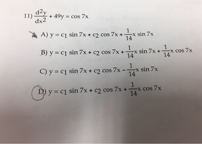 Solved Solve the given differential equation. d^2y/dx^2 + | Chegg.com