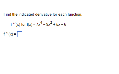 Solved Find the indicated derivative for each function f | Chegg.com