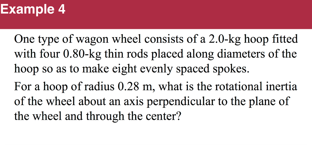 Solved Example 4 One type of wagon wheel consists of a | Chegg.com