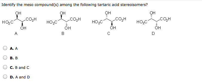 Solved Identify the meso compound(s) among the following | Chegg.com