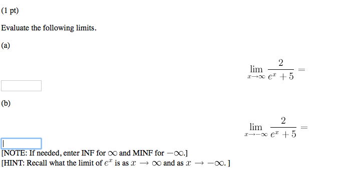 Solved Evaluate the following limits, | Chegg.com