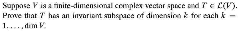 Solved Suppose V is a finite-dimensional complex vector | Chegg.com