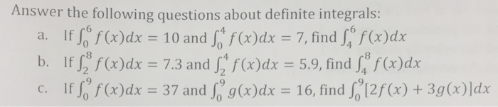 Solved Answer the following questions about definite | Chegg.com