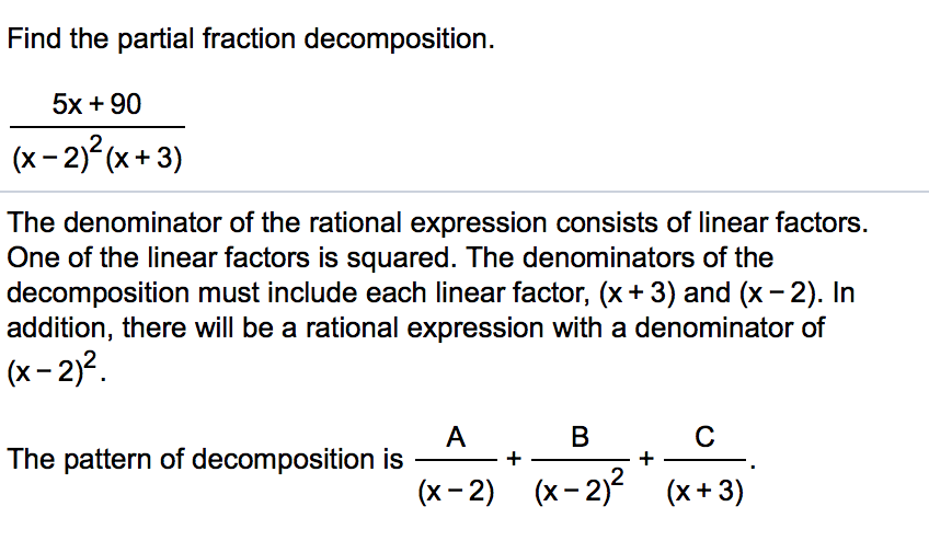 Solved Find The Partial Fraction Decomposition 5x Chegg Solved Find The Partial Fraction Decomposition 5x Chegg