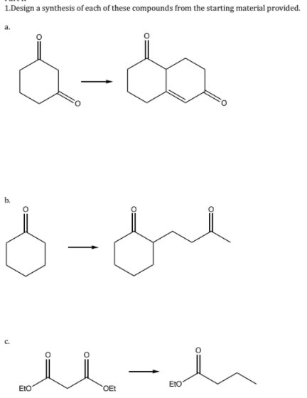 Solved Design a syntheses of these compounds from the | Chegg.com