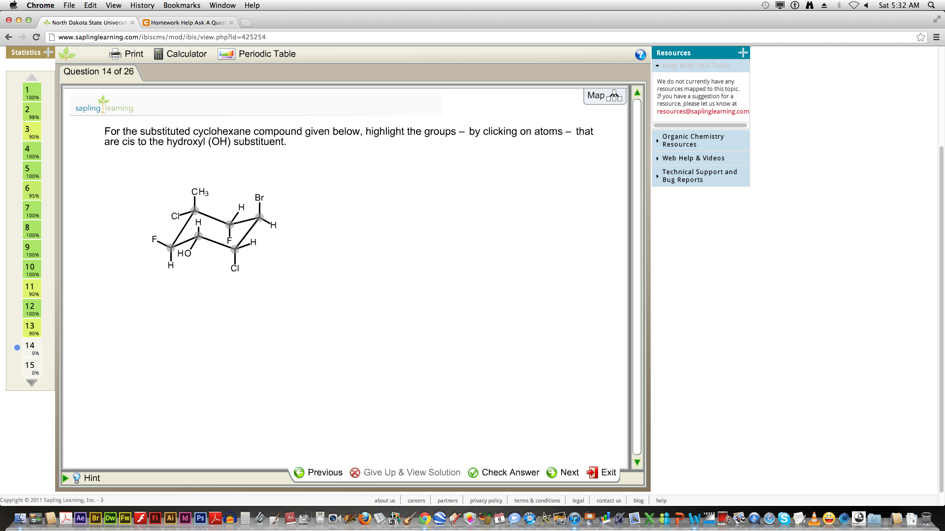 Solved For the substituted cyclohexane compound given below, | Chegg.com