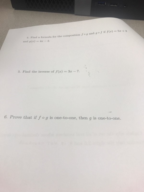 Solved 4. Find a formula for the coinposition fog nnd go f | Chegg.com