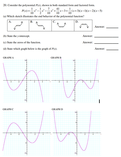 Solved Consider the polynomial P(x), shown in both standard | Chegg.com