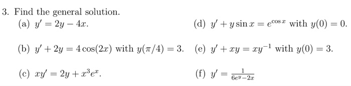Solved Find the general solution. y' = 2y - 4x xy' = 2y + | Chegg.com