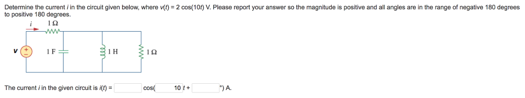 Solved Determine the current i in the circuit given below, | Chegg.com