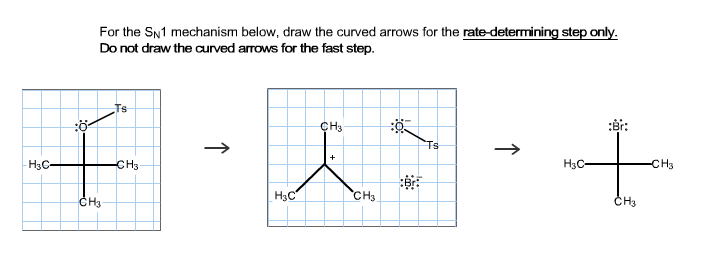 Solved for the sn1 mechanism below draw the curved arrows | Chegg.com