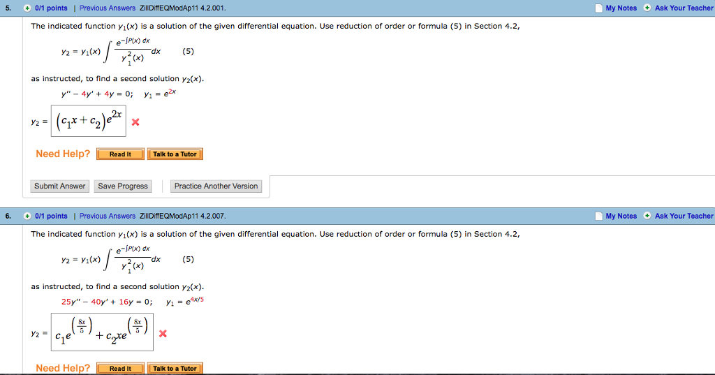 Solved 5. 0/1 points | Previous Answers ZillDiffEQModAp11 | Chegg.com