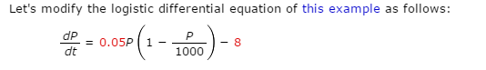 Solved Let's modify the logistic differential equation of | Chegg.com