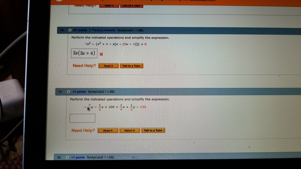 Solved Perform the indicated operations and simplify the | Chegg.com