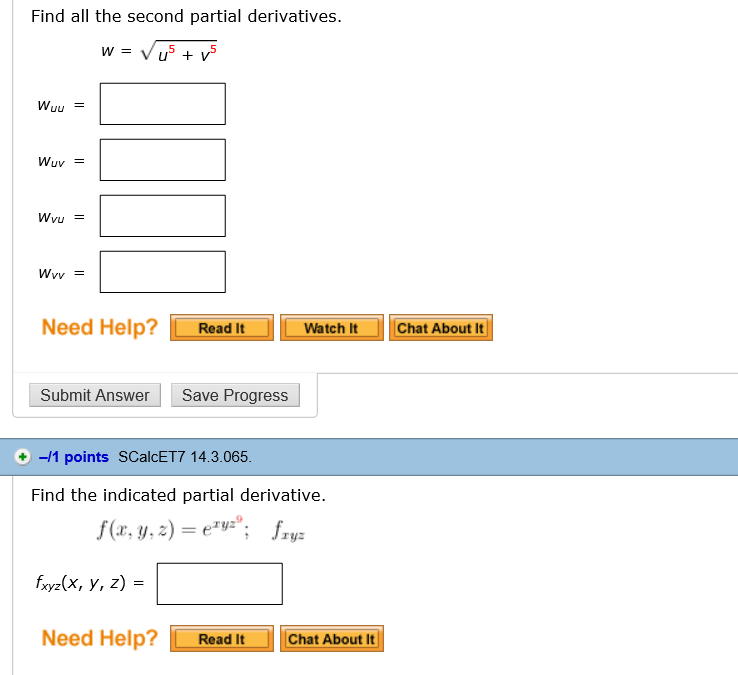 Solved Find all the second partial derivatives. w=root | Chegg.com