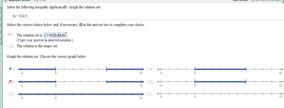 Solved Solve the following inequality algebraically. Graph | Chegg.com Solved Solve the following inequality algebraically. Graph | Chegg.com