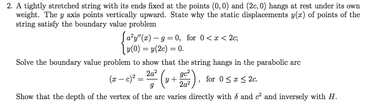 Solved A tightly stretched string with its ends fixed at the | Chegg.com