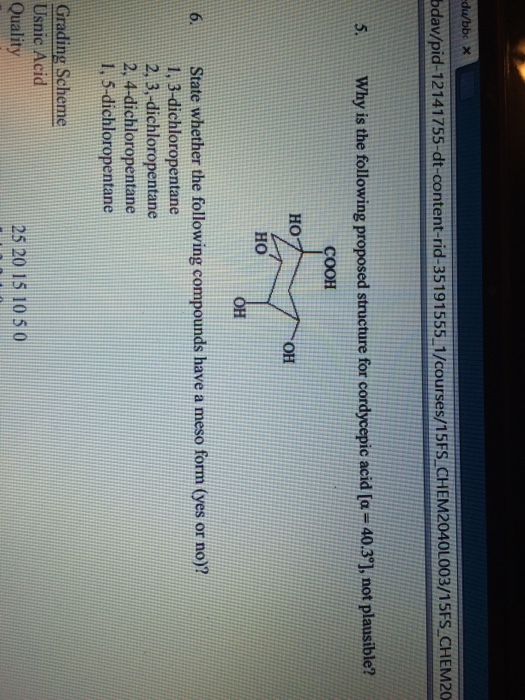 Solved 5. Why is the following proposed structure for | Chegg.com