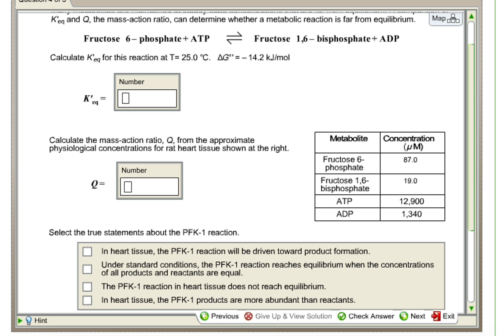 Solved K Eq And Q The Mass Action Ratio Can Determine