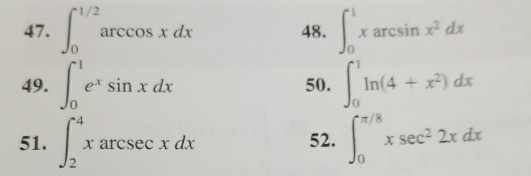 Solved Evaluating a Definite Integral In Exercises 43-52, | Chegg.com
