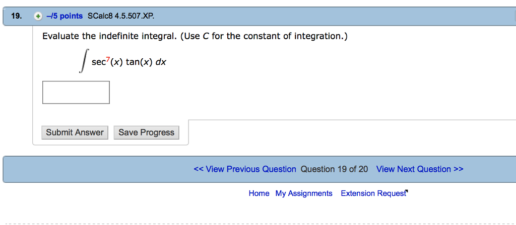 Solved Evaluate the indefinite integral. (Use C for the | Chegg.com Solved Evaluate the indefinite integral. (Use C for the | Chegg.com