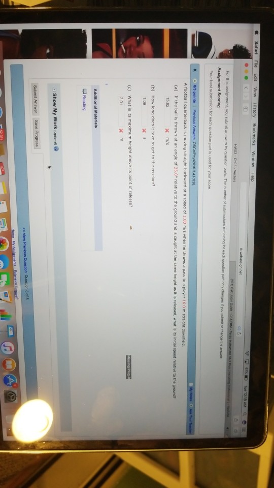 Solved For this t Scoring (a) If the ball is thrown at an | Chegg.com