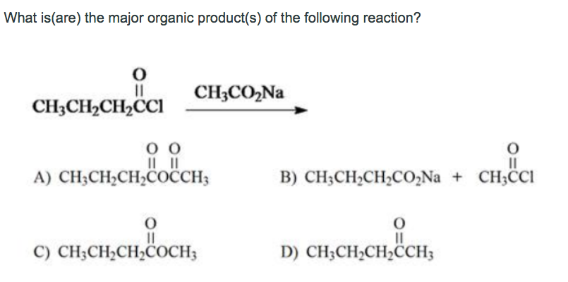Solved What is(are) the major organic product(s) of the | Chegg.com