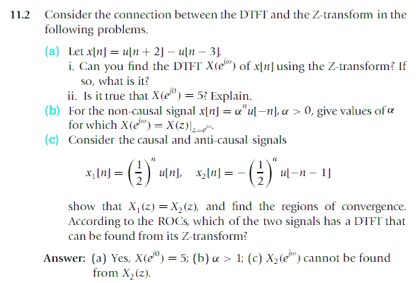 Solved Consider the connection between the DTFT and the | Chegg.com