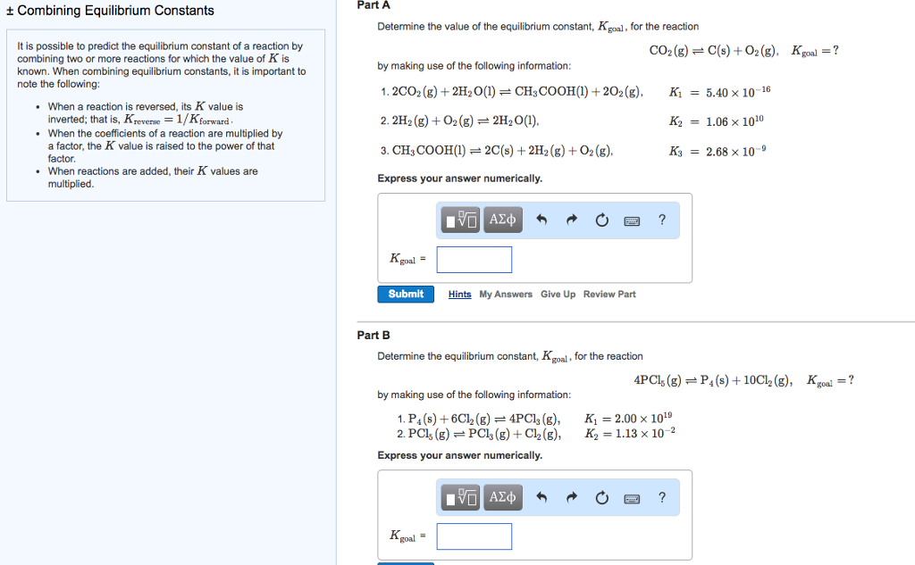 Solved It is possible to predict the equilibrium constant of | Chegg.com