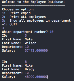 Solved Creat a 'database' that stores Employee information. | Chegg.com