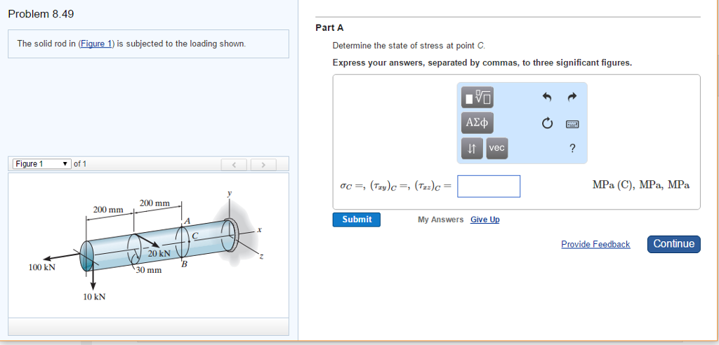 The solid rod in (Figure 1) is subjected to the | Chegg.com