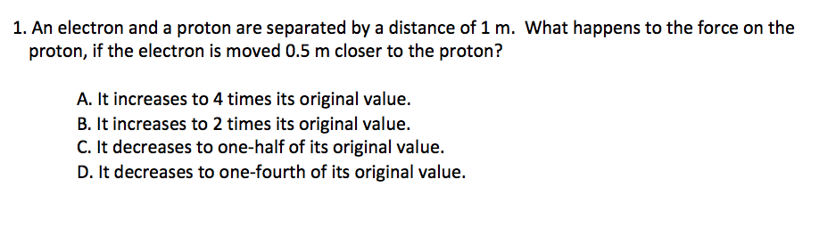 Solved An Electron And A Proton Are Separated By A Distance