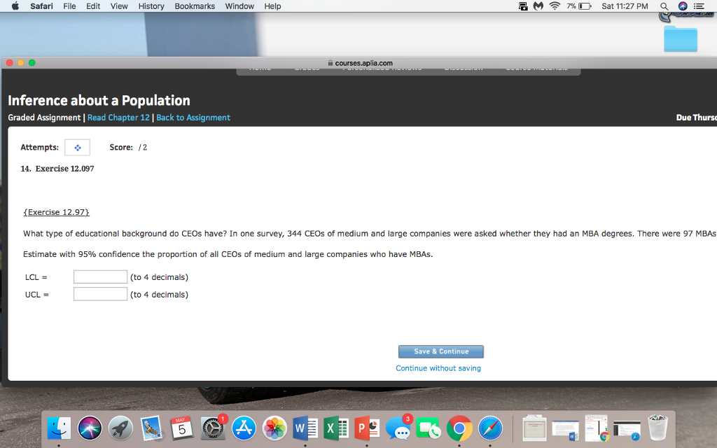 Solved 6 Determine The Sample Size Necessary To Estimate A