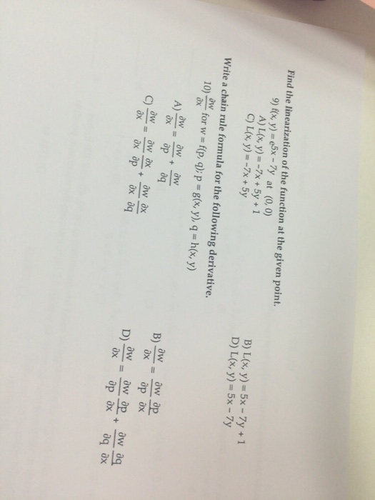 Solved Find The Linearization Of The Function At The Given