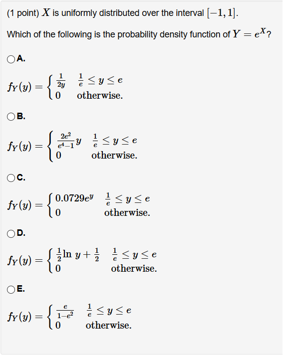 Solved X is uniformly distributed over the interval [-1, 1]. | Chegg.com
