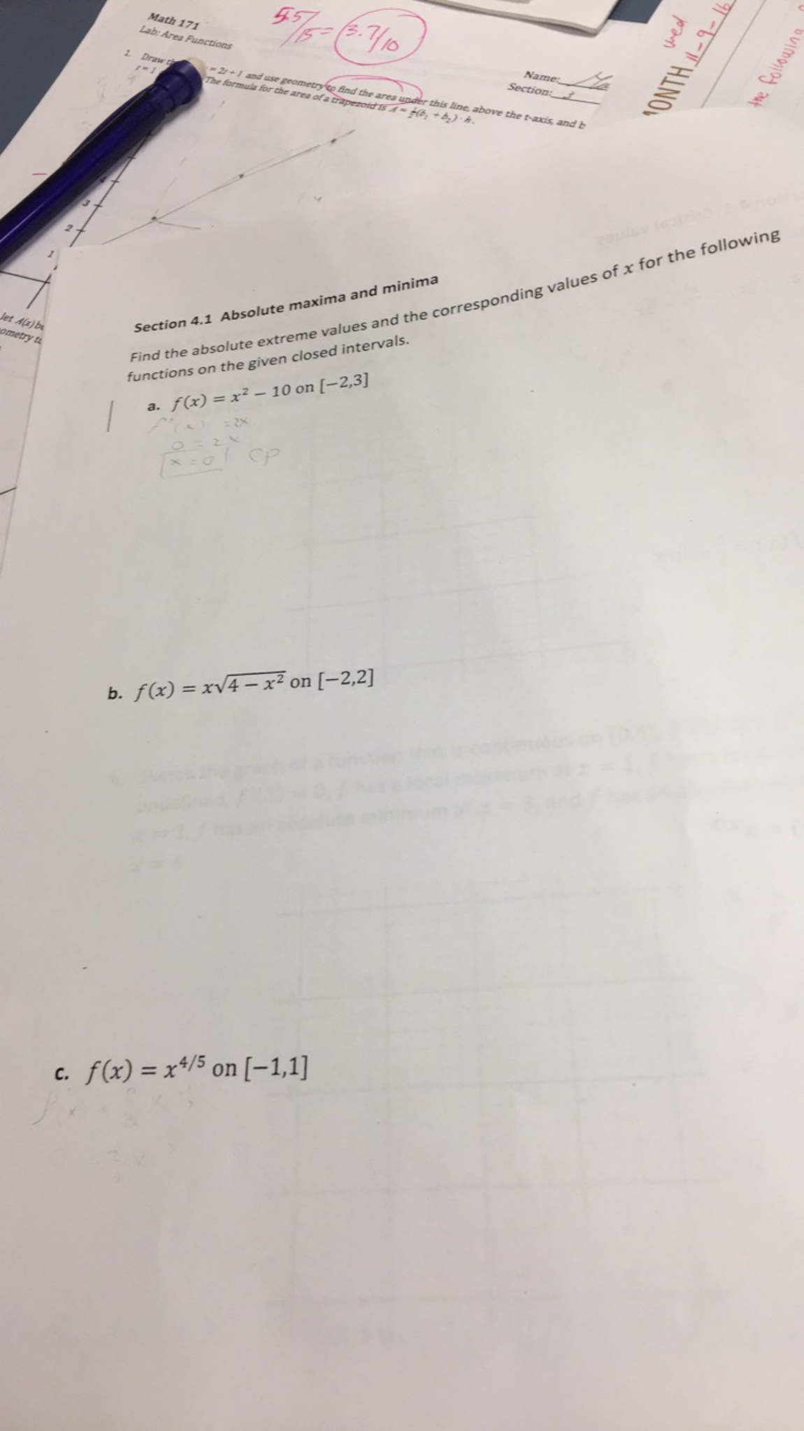 Solved Find the absolute extreme values and the | Chegg.com