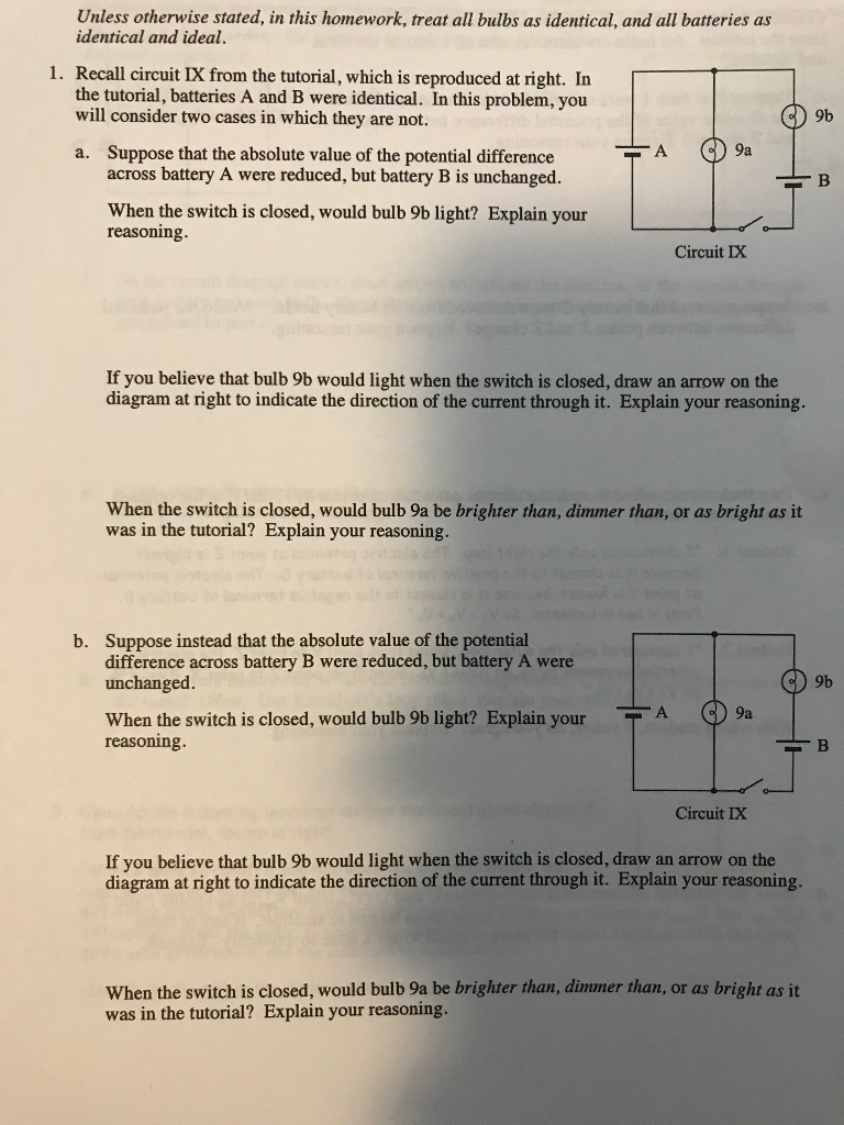 Solved Unless otherwise stated, in this homework, treat all | Chegg.com
