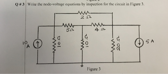Solved Write the node-voltage equations by inspection for | Chegg.com