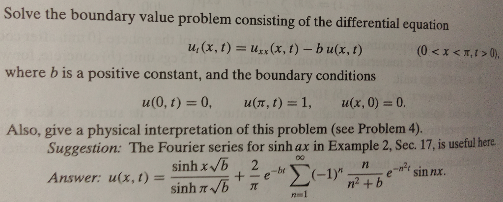 Solve the boundary value problem consisting of the | Chegg.com