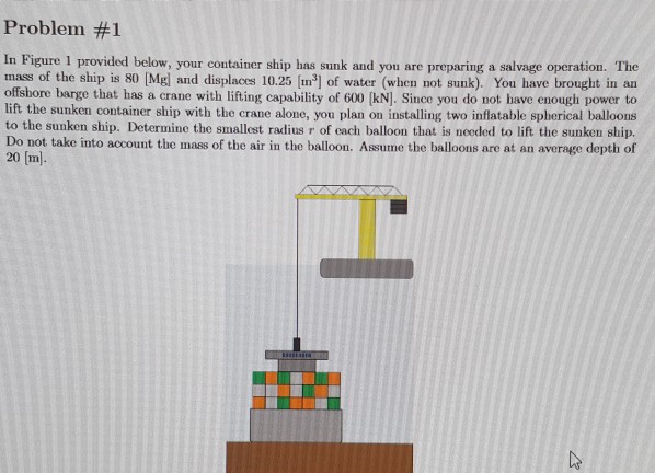 Problem #1 In Figure 1 provided below, your container | Chegg.com