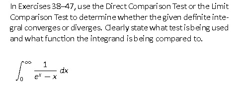 Solved Use the Direct Comparison Test or the Limit | Chegg.com