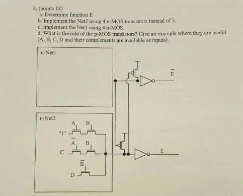 Solved Determine function E Implement the Net2 using 4 | Chegg.com