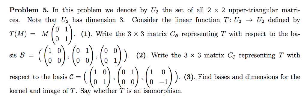 Problem 5. In this problem we denote by U the set of | Chegg.com